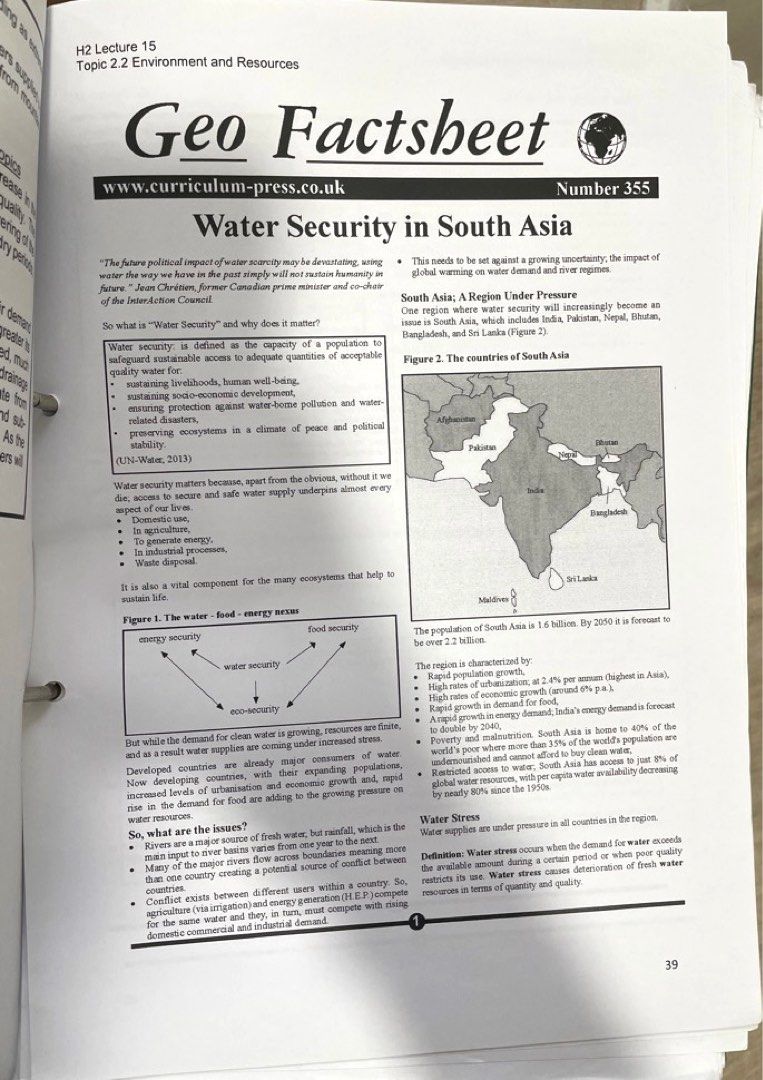 Nyjc H2 Geography Notes, Hobbies & Toys, Books & Magazines, Textbooks ...
