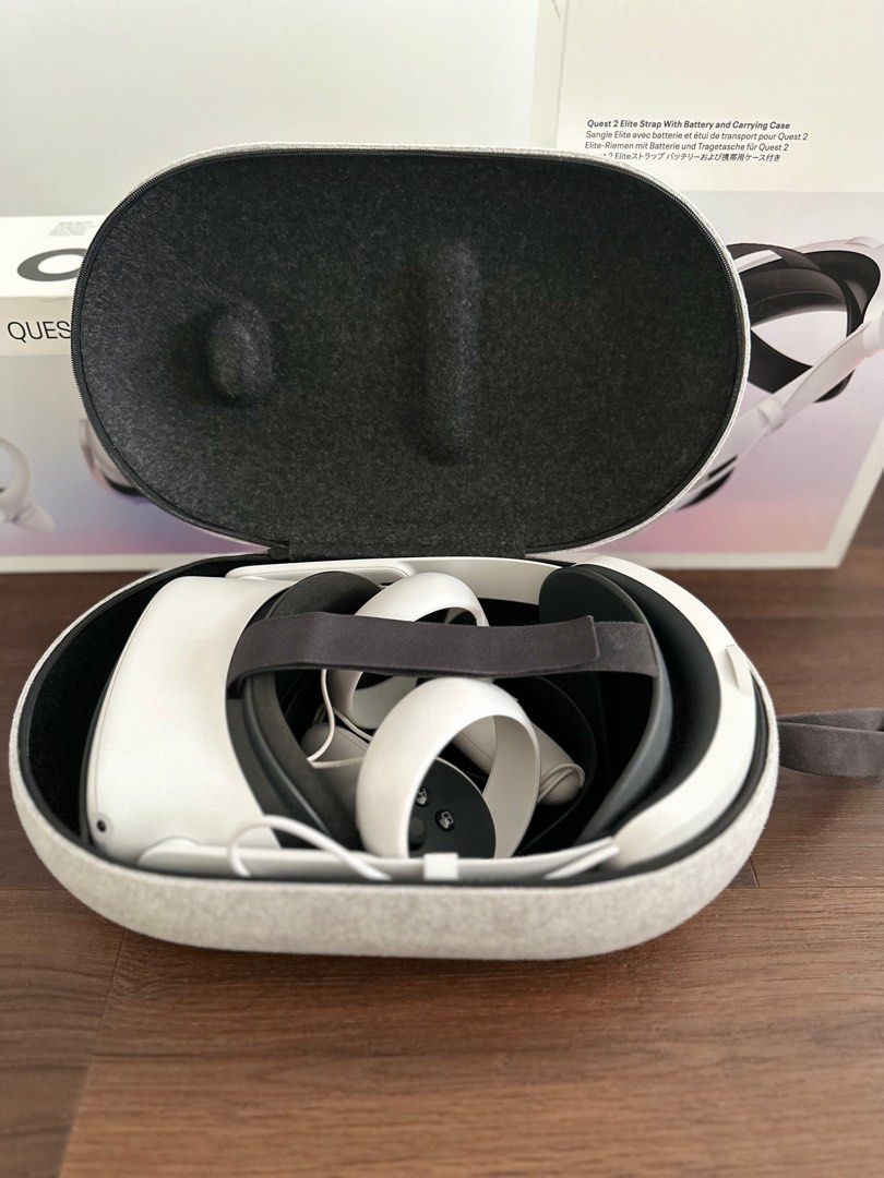 Oculus Quest 2 VR 64GB + Quest 2 Elite Strap with Battery & Carrying ...