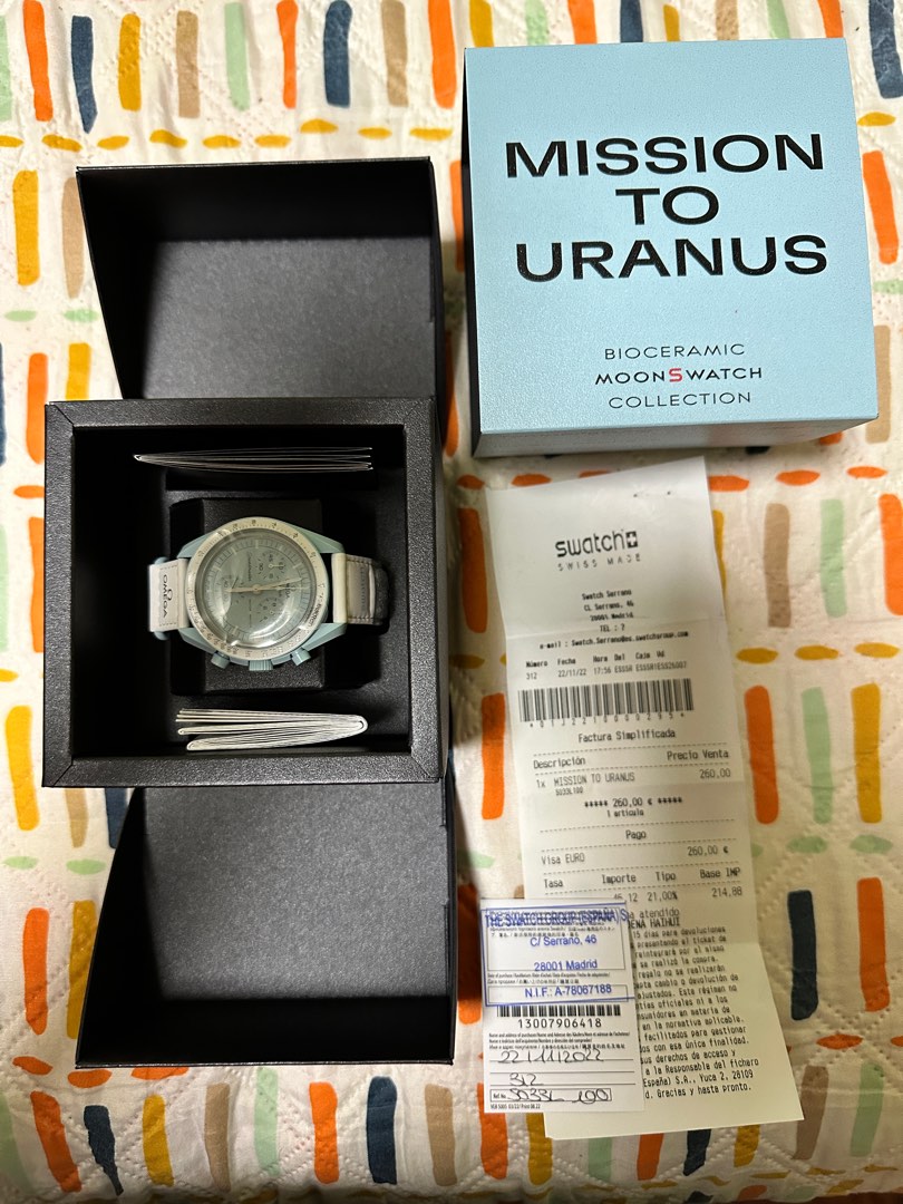 Omega swatch Uranus Brandnew bought in Spain, Luxury, Watches on Carousell