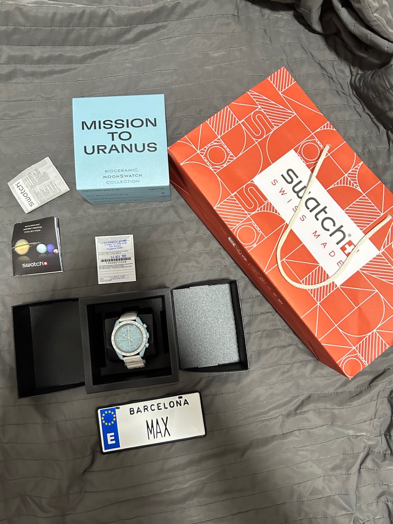 Omega x swatch uranus, Luxury, Watches on Carousell