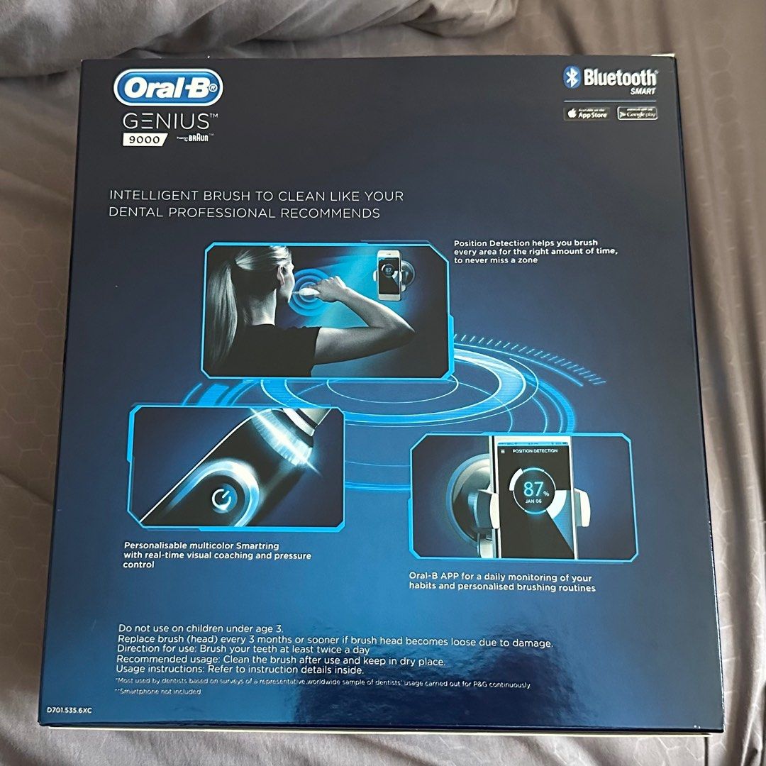 Oral-B Genius 9000 Electric Toothbrush, Black, Beauty & Personal Care ...