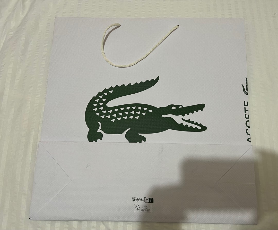 Original lacoste paper bag, Women's Fashion, Bags & Wallets, Shoulder ...