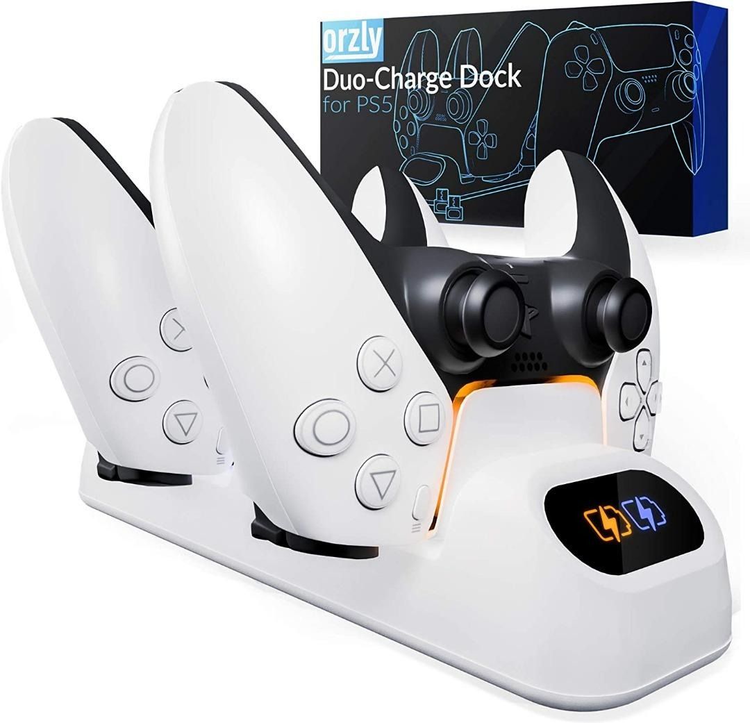 Orzly PS5 Controller Charging Station Made for Playstation 5 Console ...
