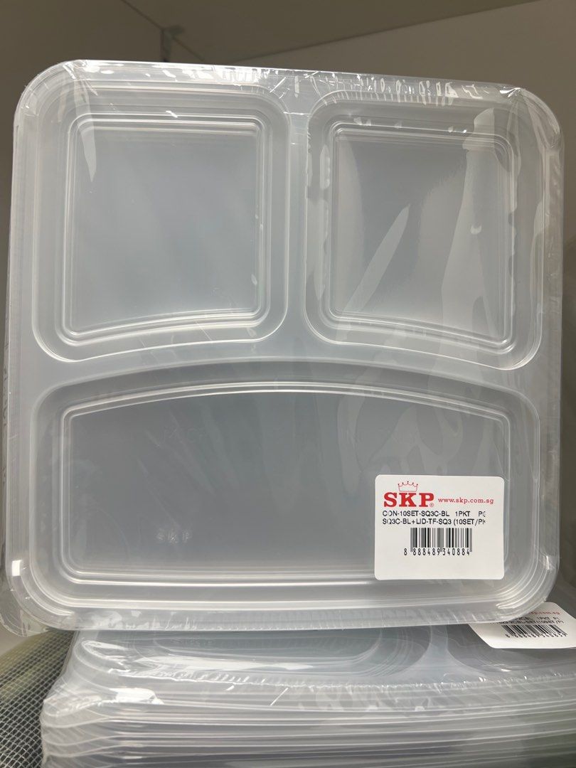 SKP disposable food container - 2 or 3 compartments, Furniture & Home ...