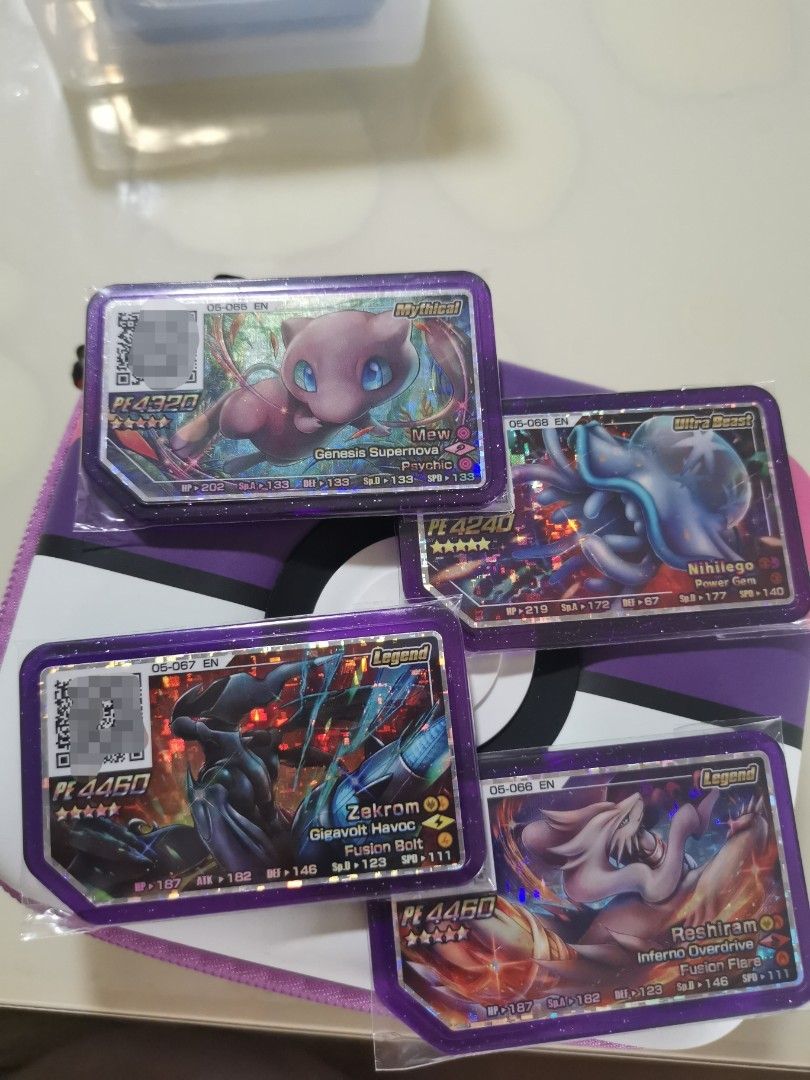Pokemon Gaole 5 stars Legend 1 Mew Mewtwo Zekrom Reshiram Nihilego ...