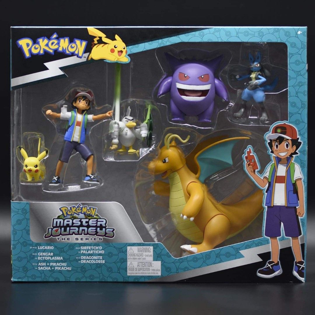 Pokemon Select Masters Journey 5 Pack Ash, Pikachu, Gengar, Dragonite ...