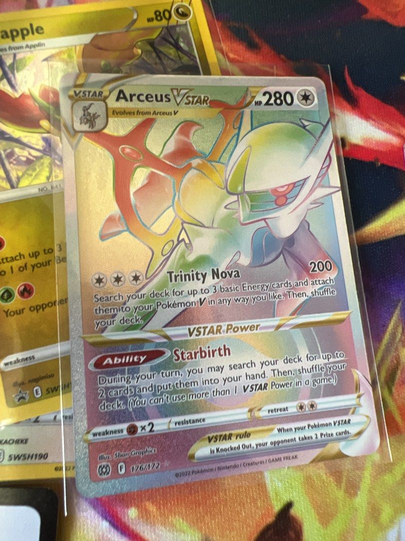 Pokémon cards Rainbow Arceus Vstar, Hobbies & Toys, Memorabilia ...