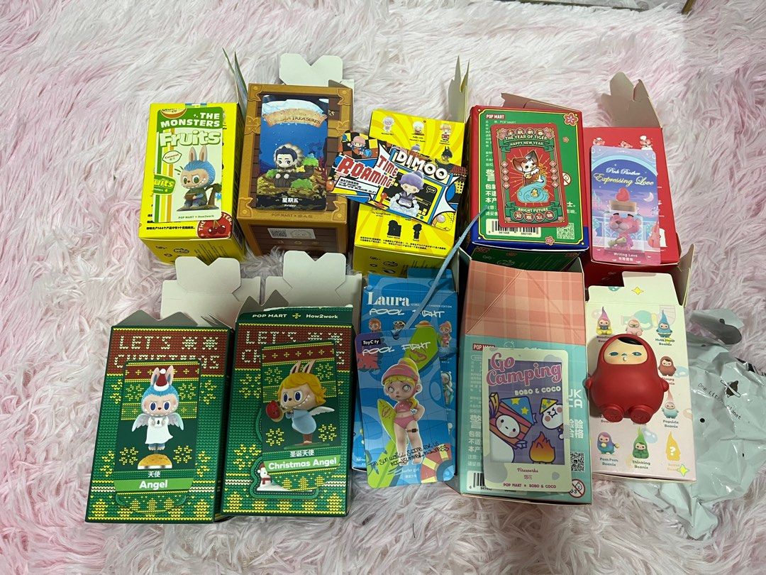 Popmart - Dimoo, pink panther, labubu, Pucky, bobo and coco, Hobbies ...