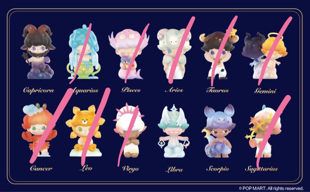 Popmart dimoo zodiac series, Hobbies & Toys, Memorabilia & Collectibles ...