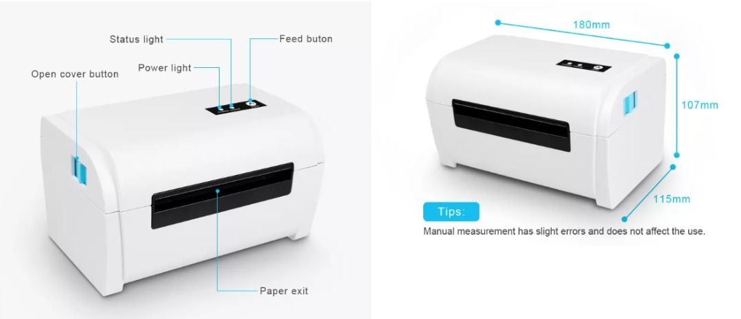 POS-9200-L-110mm paper width Thermal Shipping Label Printer, Computers ...
