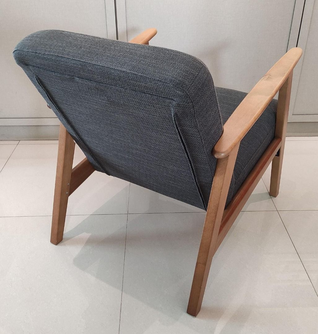 Pre-loved, Lightly used IKEA arm chair (EKENASET), Furniture & Home ...