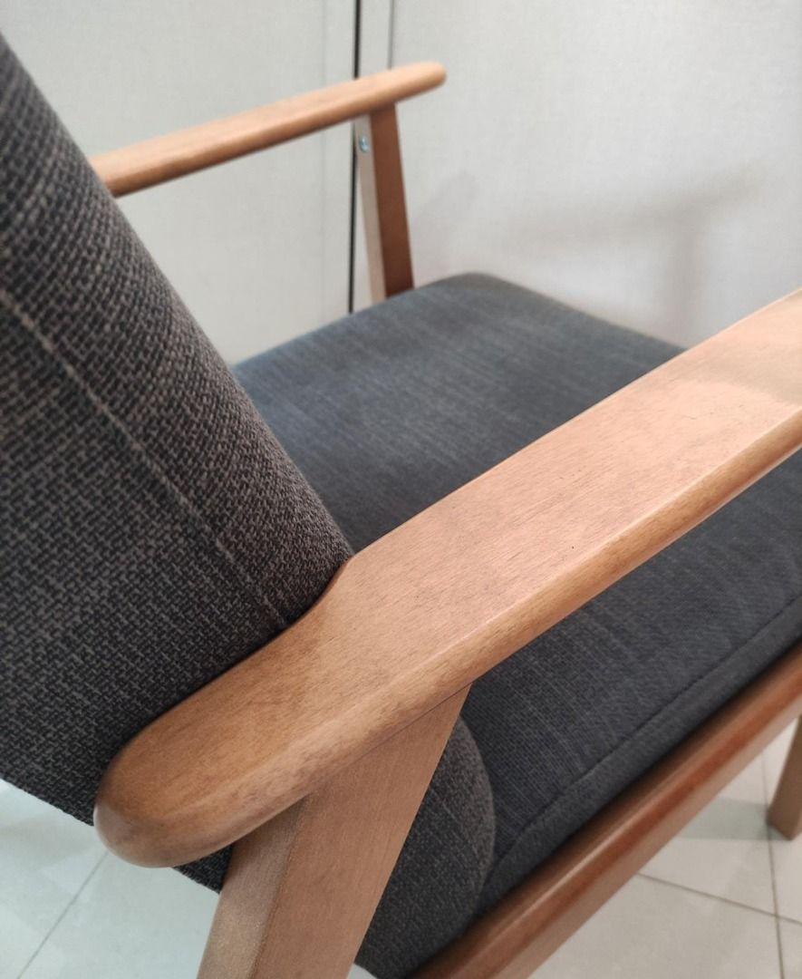 Pre-loved, Lightly used IKEA arm chair (EKENASET), Furniture & Home ...