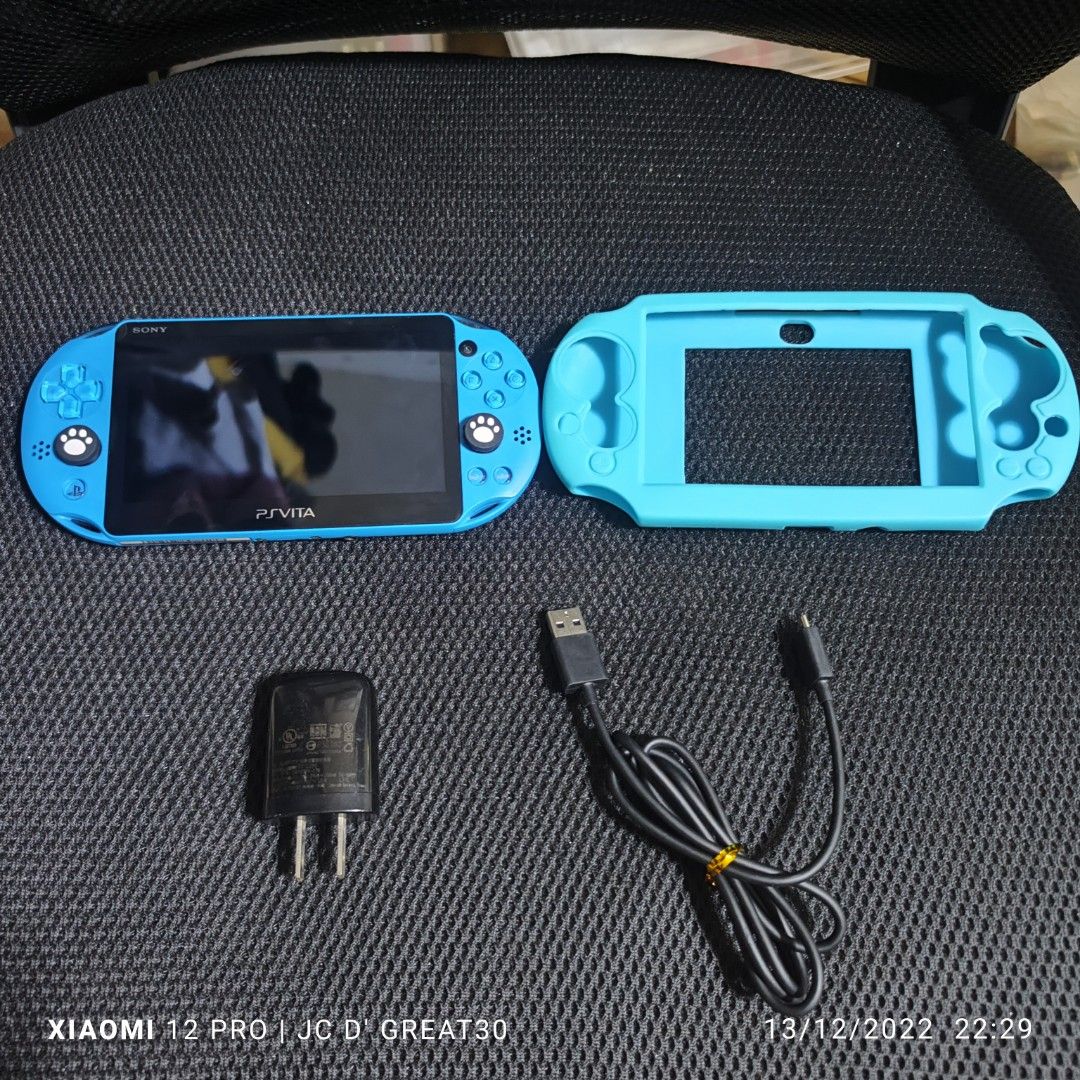 Ps vita slim aqua blue good as new, Video Gaming, Video Game Consoles ...