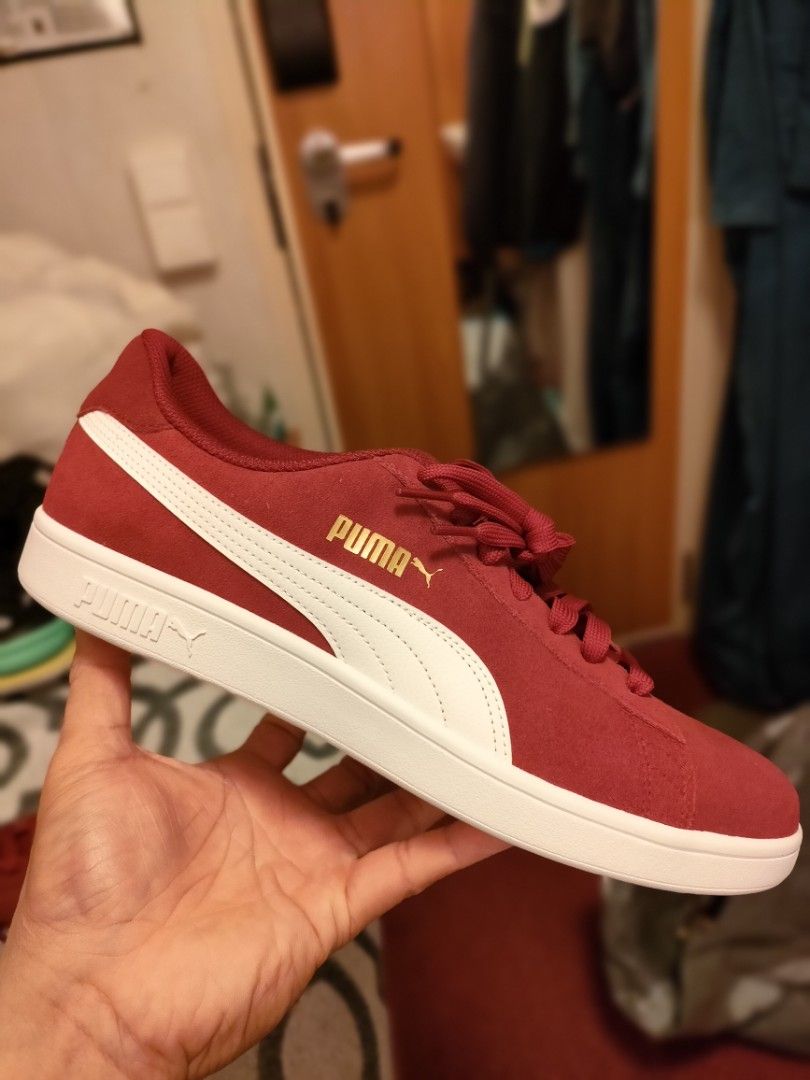PUMA SUEDE classic maroon, Men's Fashion, Footwear, Sneakers on Carousell