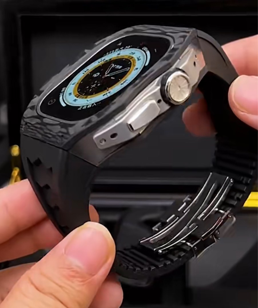 Quality custom forged carbon fiber Apple Watch ultra series 3/4/5/6/7/8 ...
