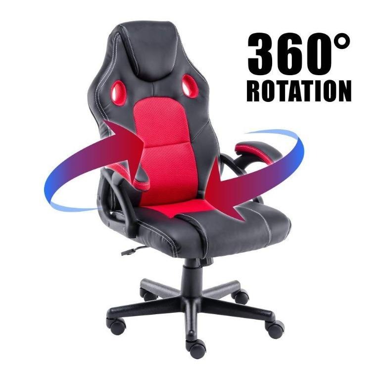 Racing Style Swivelling Office Chair, Ergonomic Conference Chair with ...