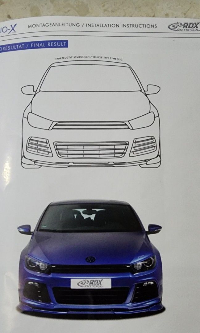 RDX racing design Front lip, Car Accessories, Accessories on Carousell