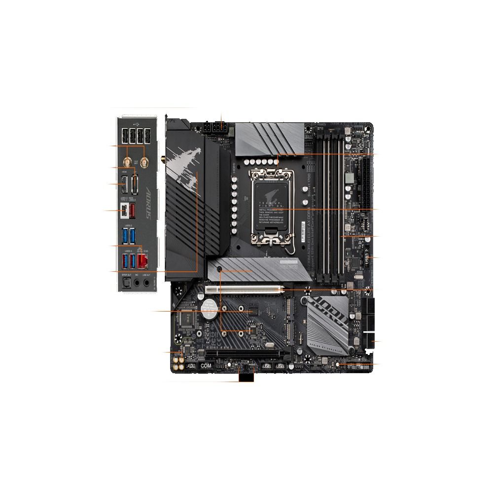 REFURBISHED GA-Z690M-A-ELITE-AX-DDR4 AORUS INTEL Z690 LGA1700 DDR4 12+1 ...