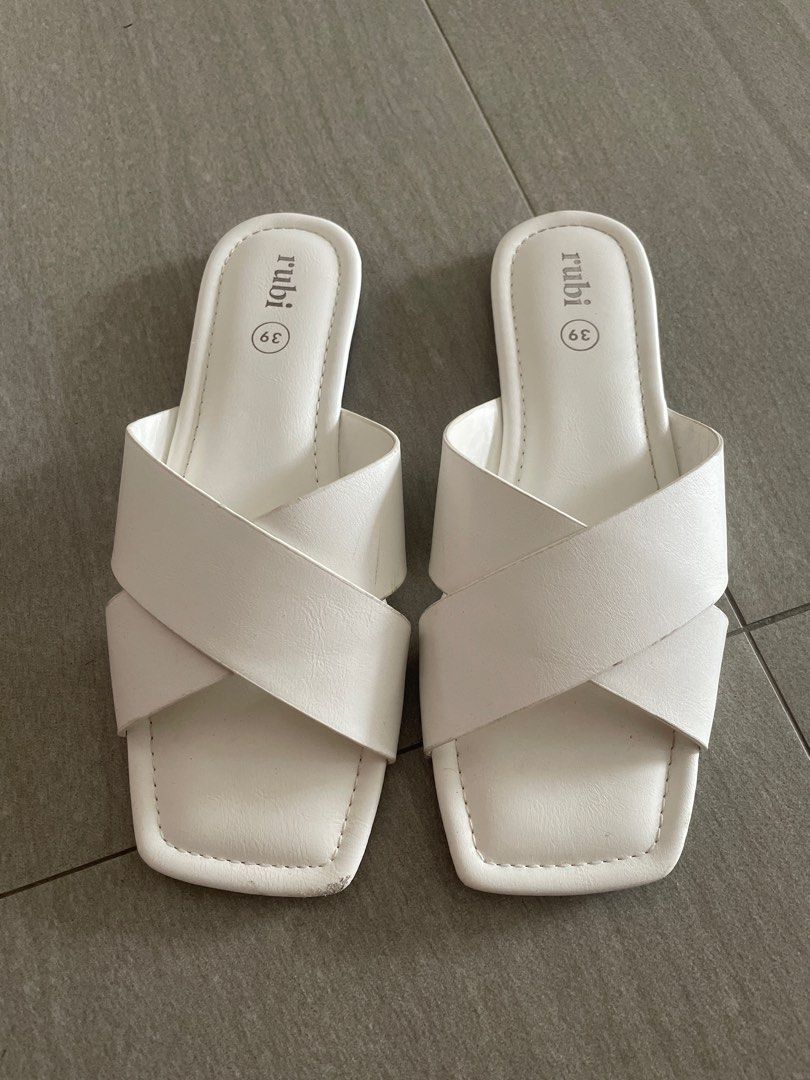 Rubi Everyday Sophie Xover Slide White, Women's Fashion, Footwear ...
