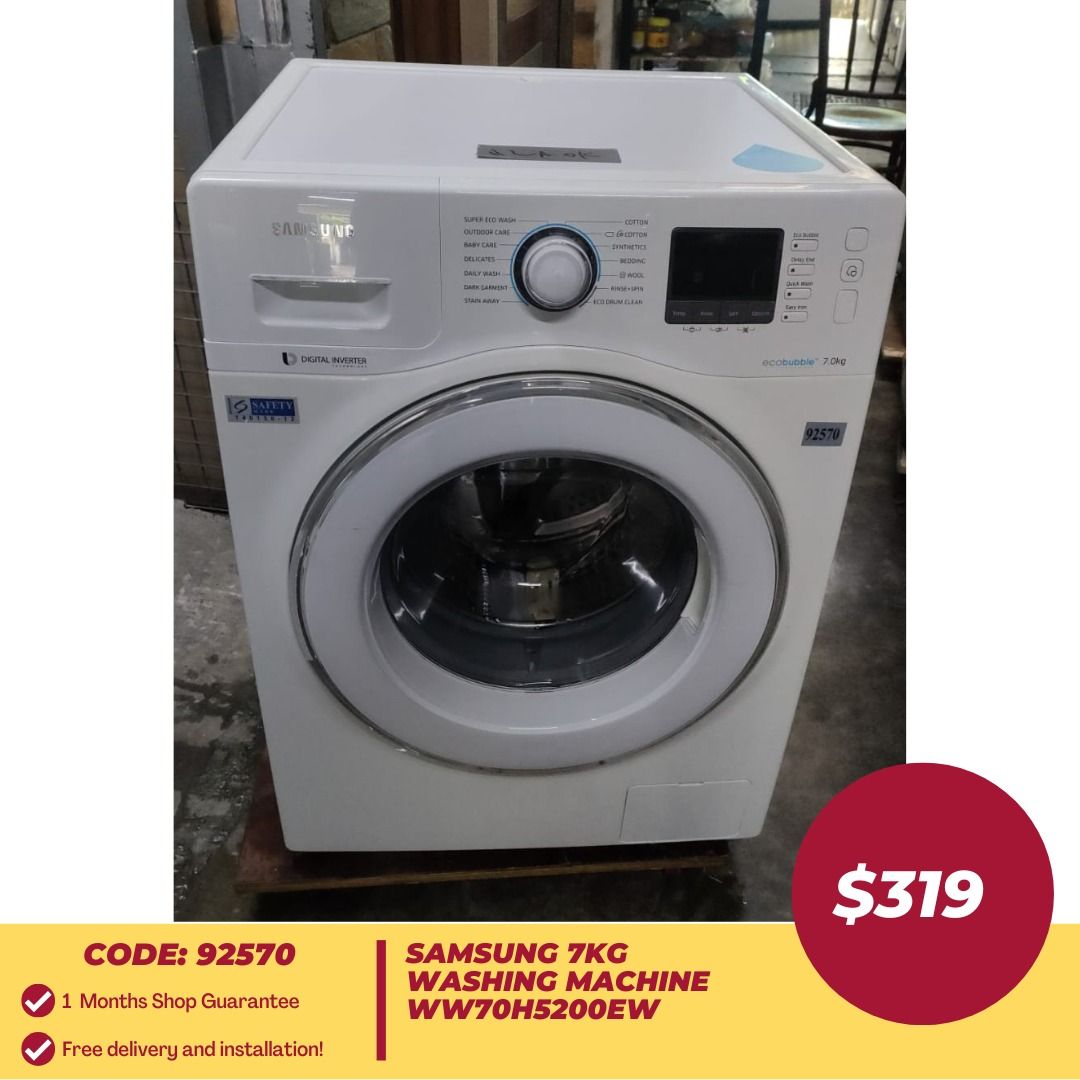 SAMSUNG 7kg Eco Bubble Front Load Washer (92570) NEW MOTHERBOARD, TV ...