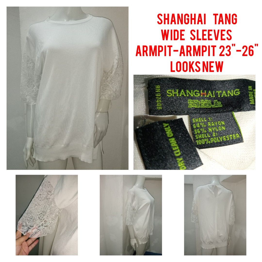 Shanghai Tang Wide Sleeves Tops, Women's Fashion, Tops, Blouses on ...