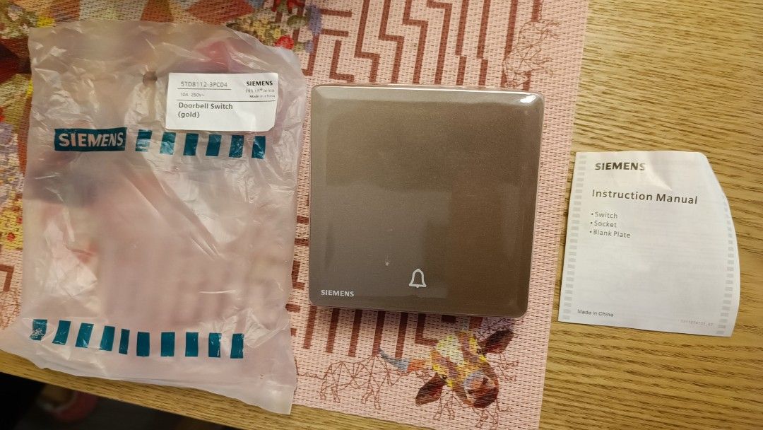 Siemens 西門子 Arina 門鈴開關 (*無邊框設計 *表面高拋光，採用高分子PC材料 *耐衝擊、抗老化、有良好的阻燃性能、不退色、更 ...