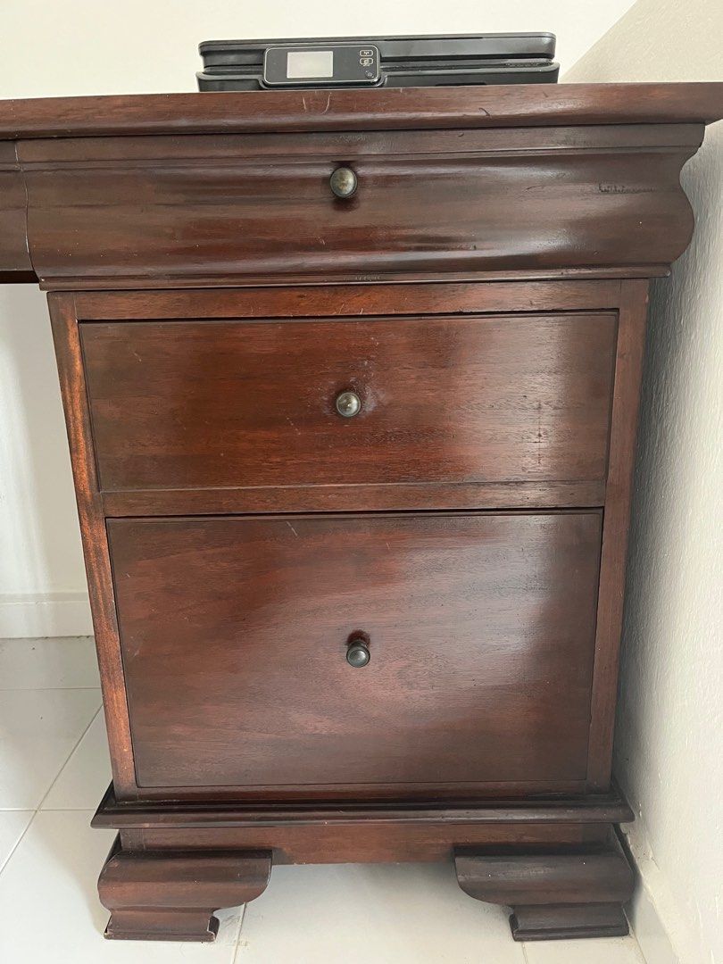 Sleigh Mahogany Study Desk, Furniture & Home Living, Furniture, Tables ...