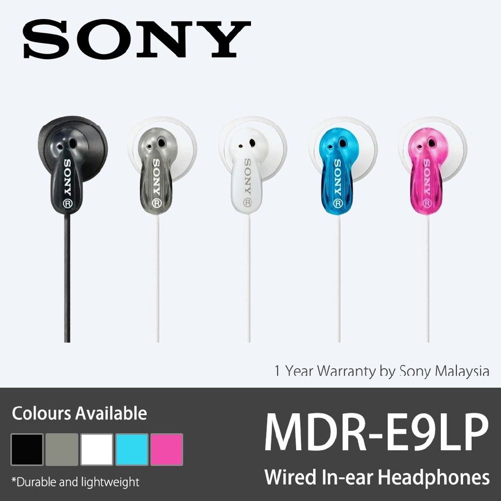 Sony MDR-E9LP Stereo 3.5mm with L-Plug Type 1.2m Wired In-Ear Earphone ...