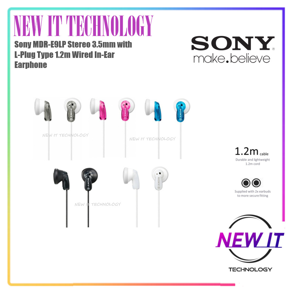 Sony MDR-E9LP Stereo 3.5mm with L-Plug Type 1.2m Wired In-Ear Earphone ...