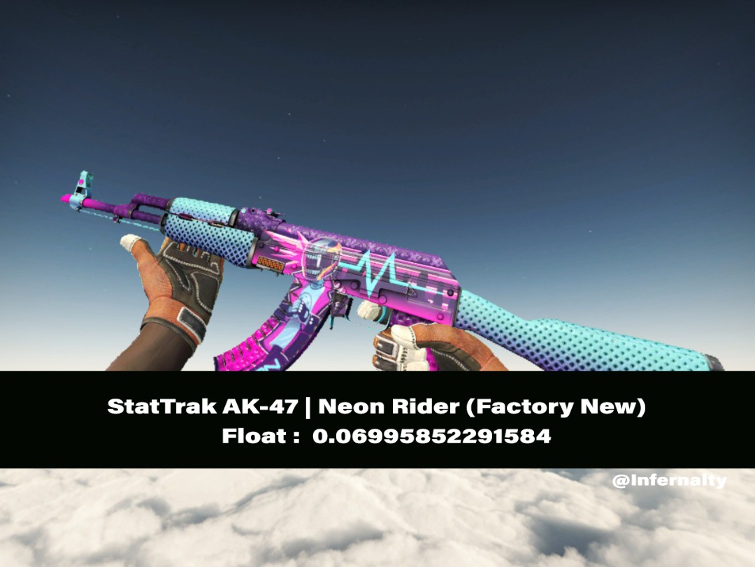 StatTrak AK-47 Neon Rider FN CSGO SKINS KNIVES, Video Gaming, Gaming ...