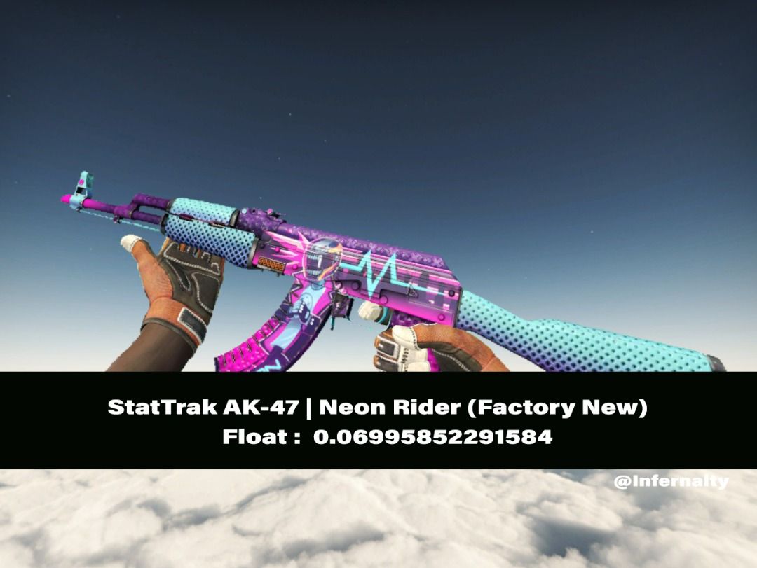 StatTrak AK-47 Neon Rider FN CSGO SKINS KNIVES, Video Gaming, Gaming ...
