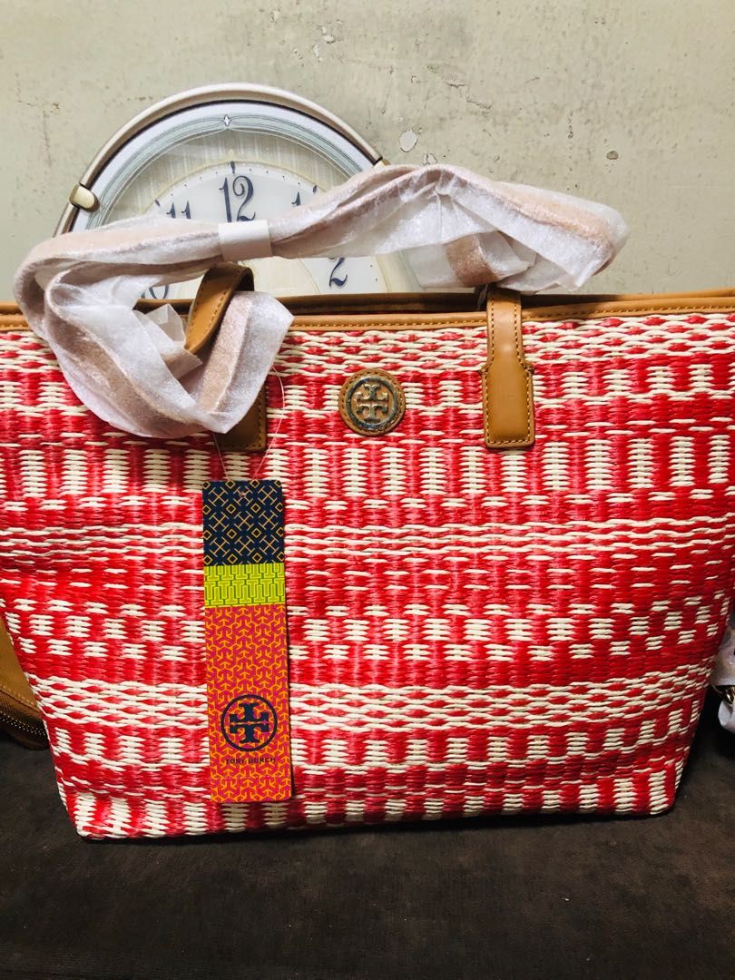 summer beach tory burch bag, Luxury, Bags & Wallets on Carousell