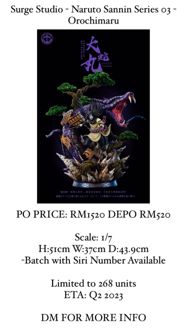 Surge Studio - Naruto Sannin Series 03 - Orochimaru, Hobbies & Toys ...
