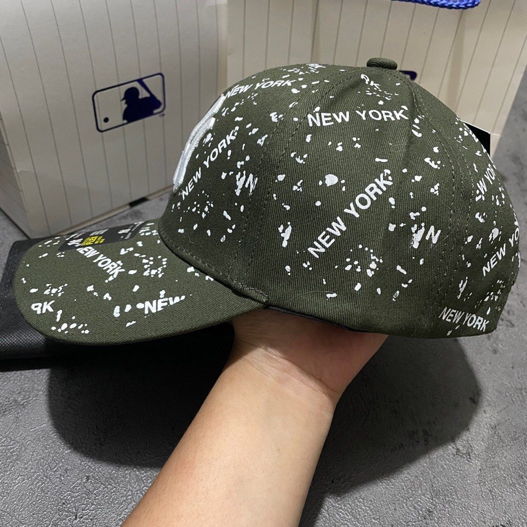 Topi MLB NY Green, Fesyen Pria, Aksesoris, Topi di Carousell