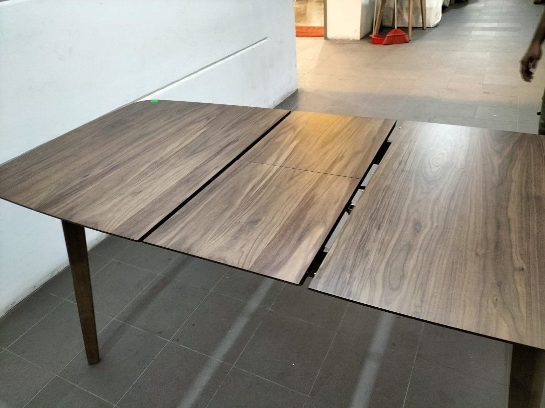 TRAX Extendable Dining Table in WALNUT, Furniture & Home Living ...