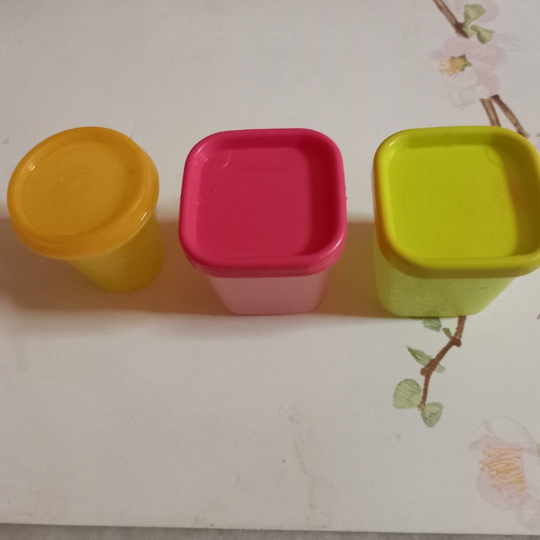 Tupperware 30ml small square container & mini tumbler, Furniture & Home ...