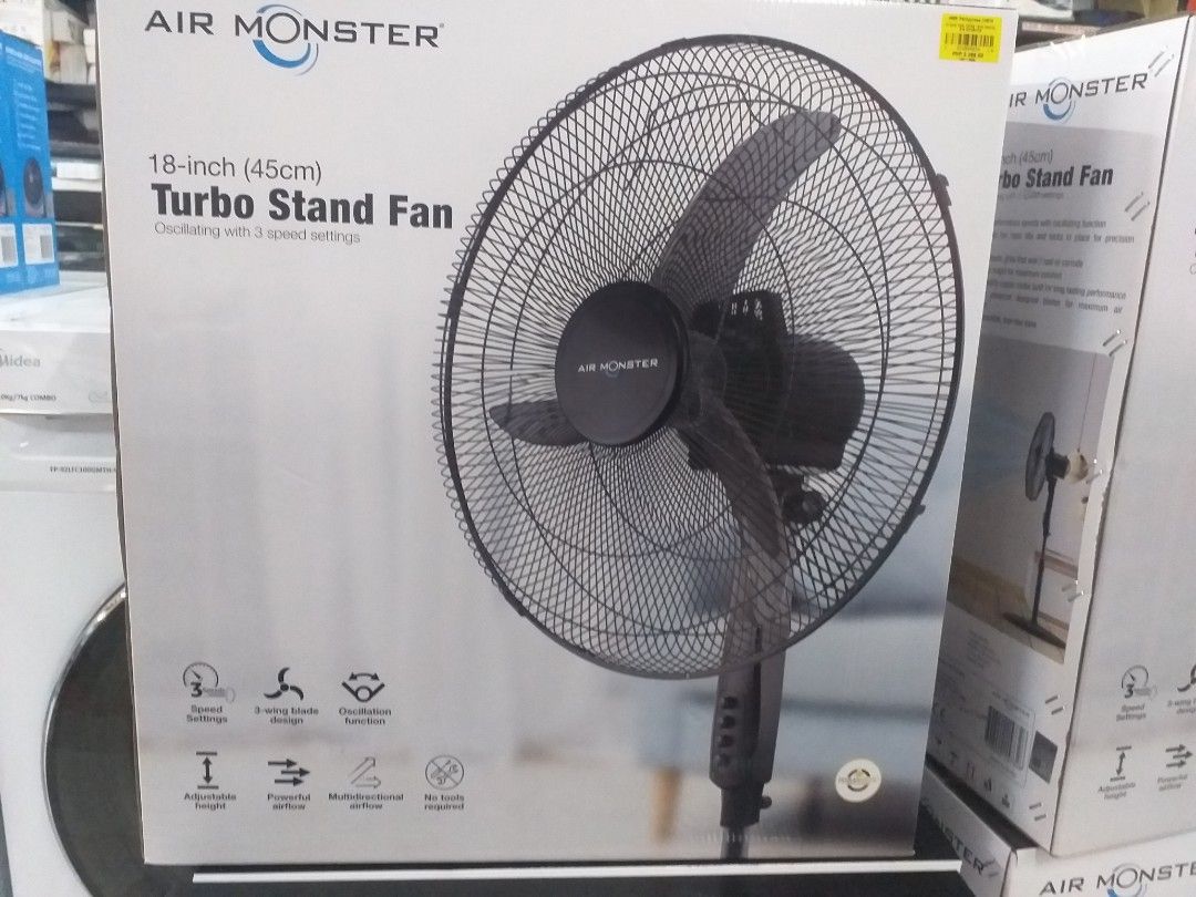 TURBO STAND FAN.18INCH.., TV & Home Appliances, Other Home Appliances ...