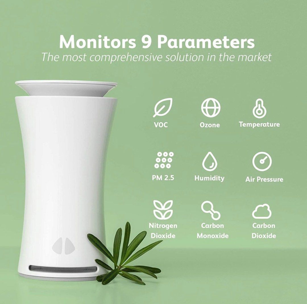 uHoo Smart Indoor Air Quality Sensor with Virus Index Monitor and 9 ...
