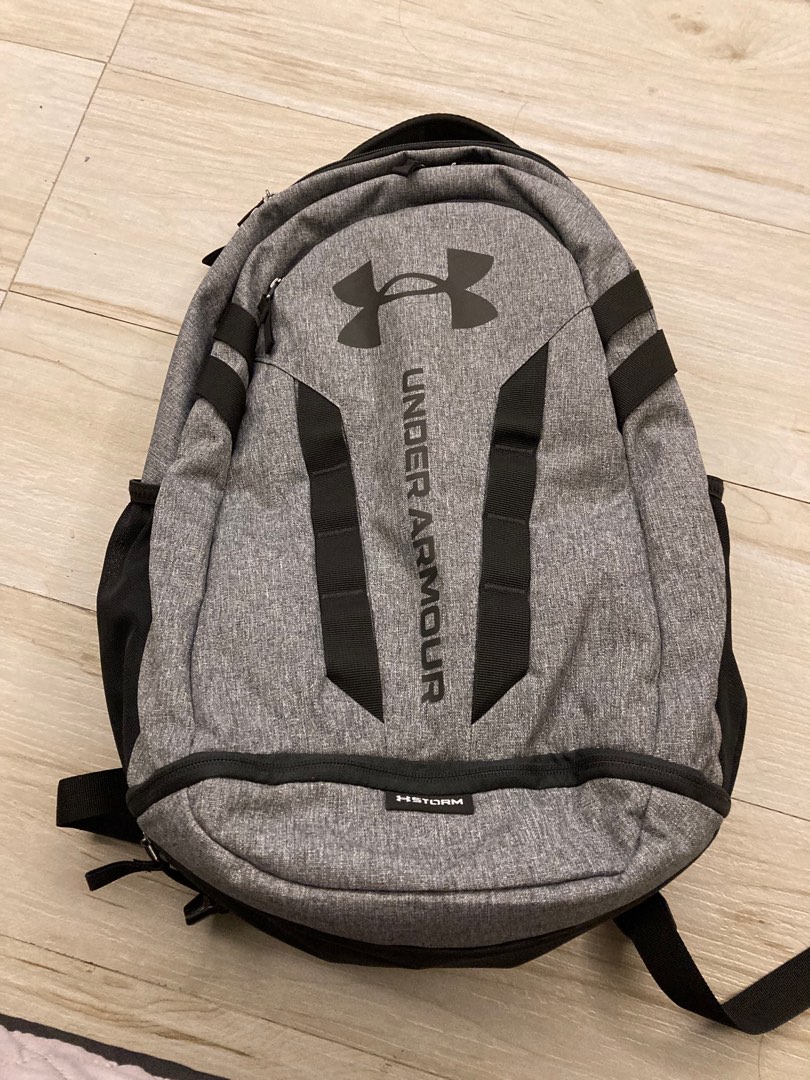 Under Armour Hustle 5.0 backpack grey, Men's Fashion, Bags, Backpacks ...