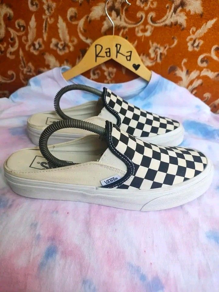Vans Checkerboard mule, Women's Fashion, Footwear, Loafers on Carousell