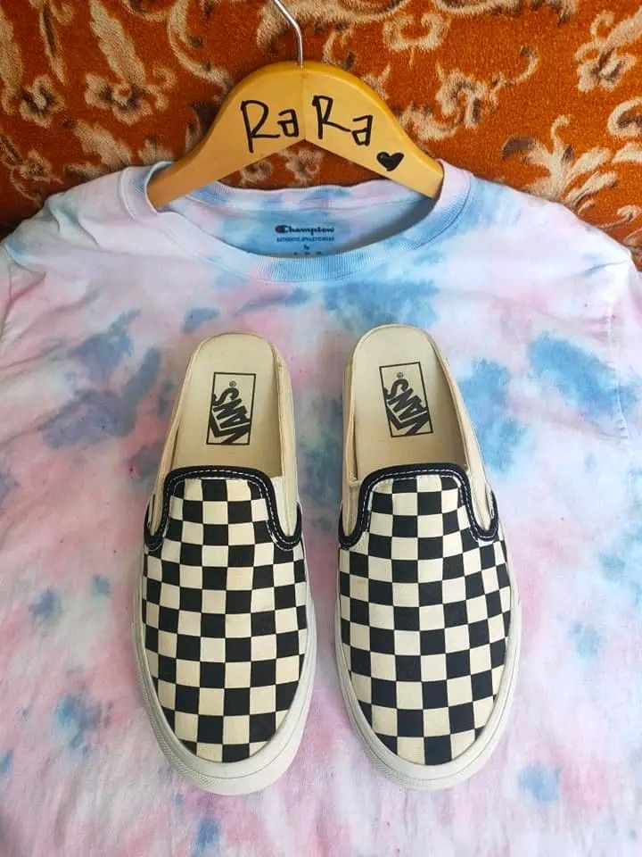 Vans Checkerboard mule, Women's Fashion, Footwear, Loafers on Carousell