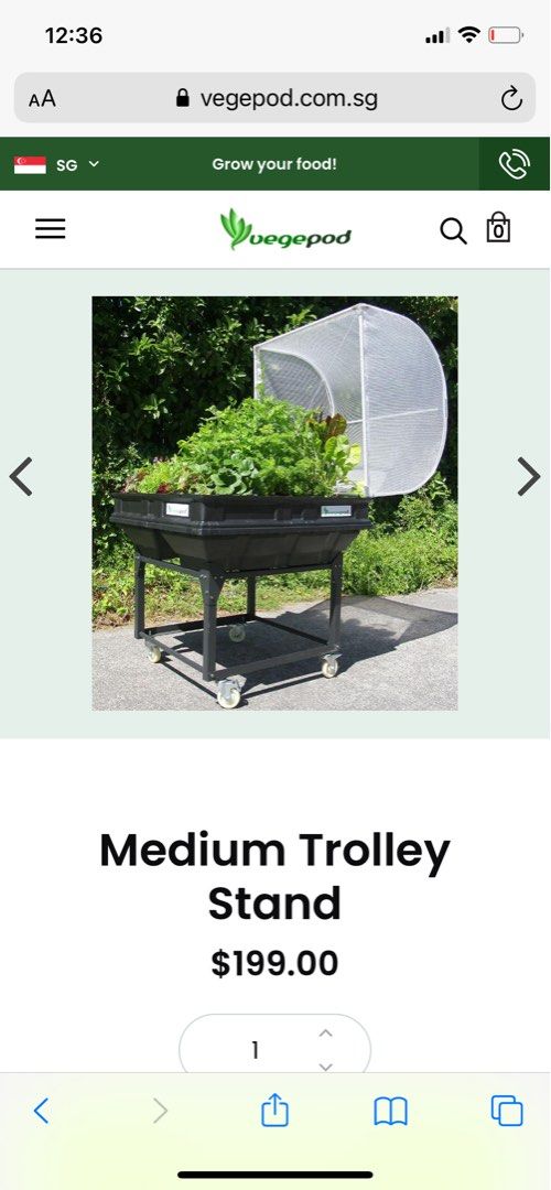 Vegepods and trolley, Furniture & Home Living, Gardening, Pots ...