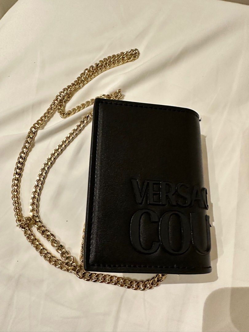 Versace Jeans Couture wallet + chain, Luxury, Bags & Wallets on Carousell