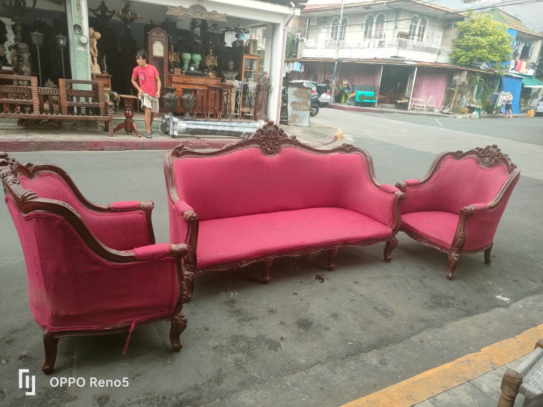 Victorian sala set, Furniture & Home Living, Furniture, Sofas on Carousell