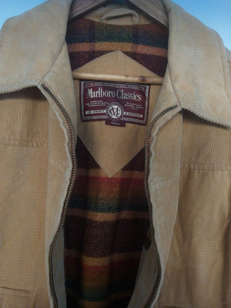 Vintage 90s marlboro corduroy jacket, Men's Fashion, Coats, Jackets and Outerwear on Carousell