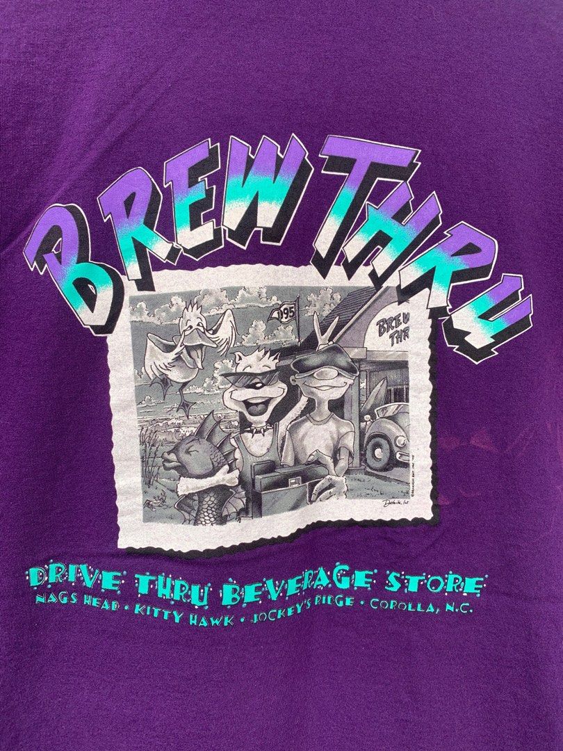 Vintage Brew Thru Tshirt, Men's Fashion, Tops & Sets, Tshirts & Polo ...