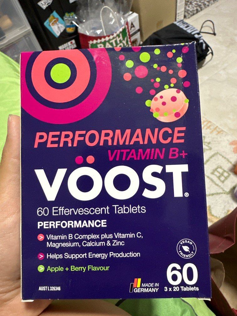 VOOST Performance Vitamin B+ (3X20s), Health & Nutrition, Health ...