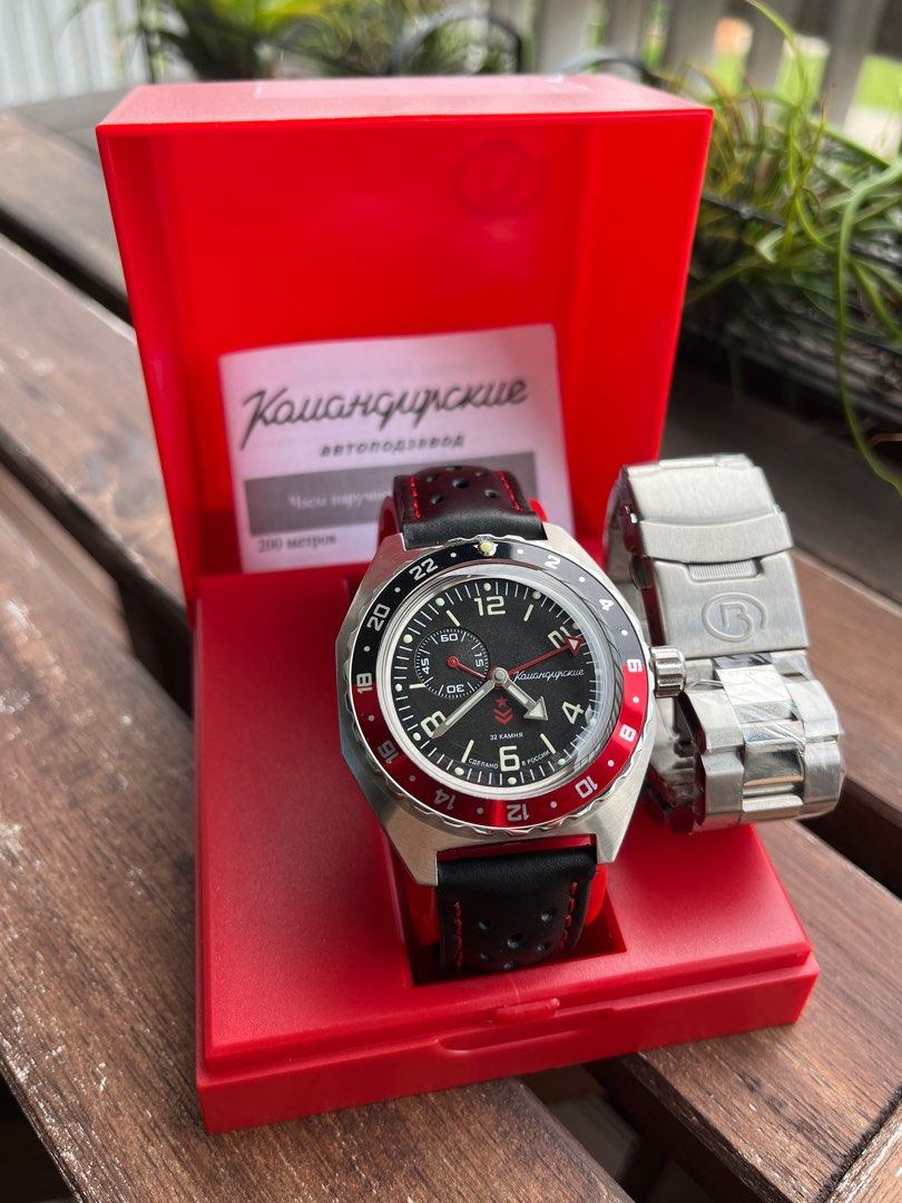 Vostok Komandirskie K65 GMT 650539 Automatic Watch, Men's Fashion ...