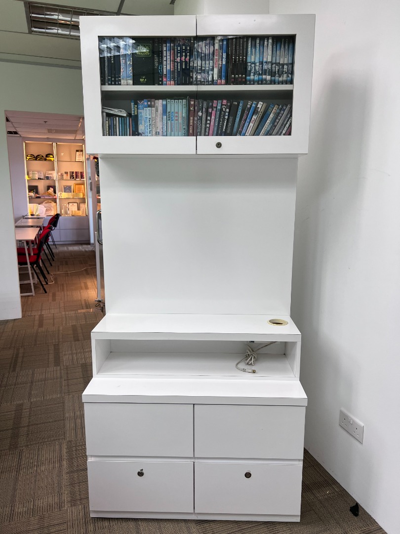 White Cabinet with switch installed, Furniture & Home Living, Furniture ...