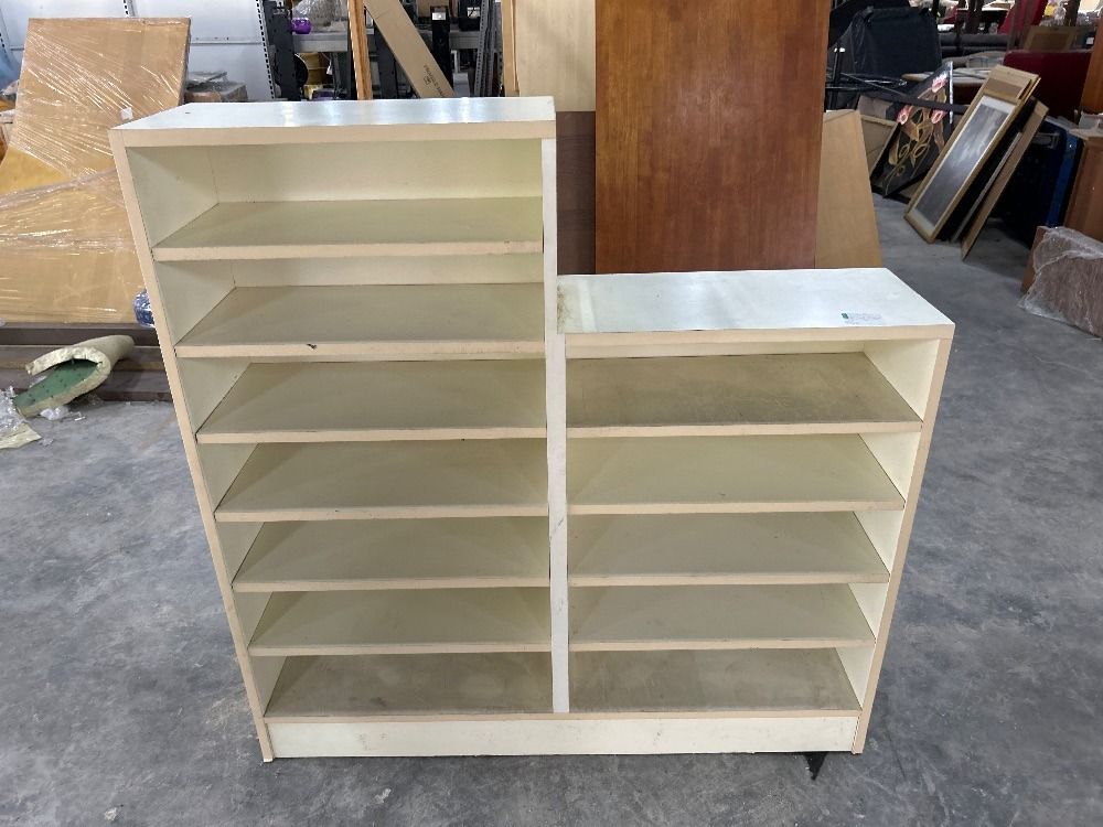 (F20046344) White Wooden L-Shaped Shoe Cabinet / Kabinet Kasut ...